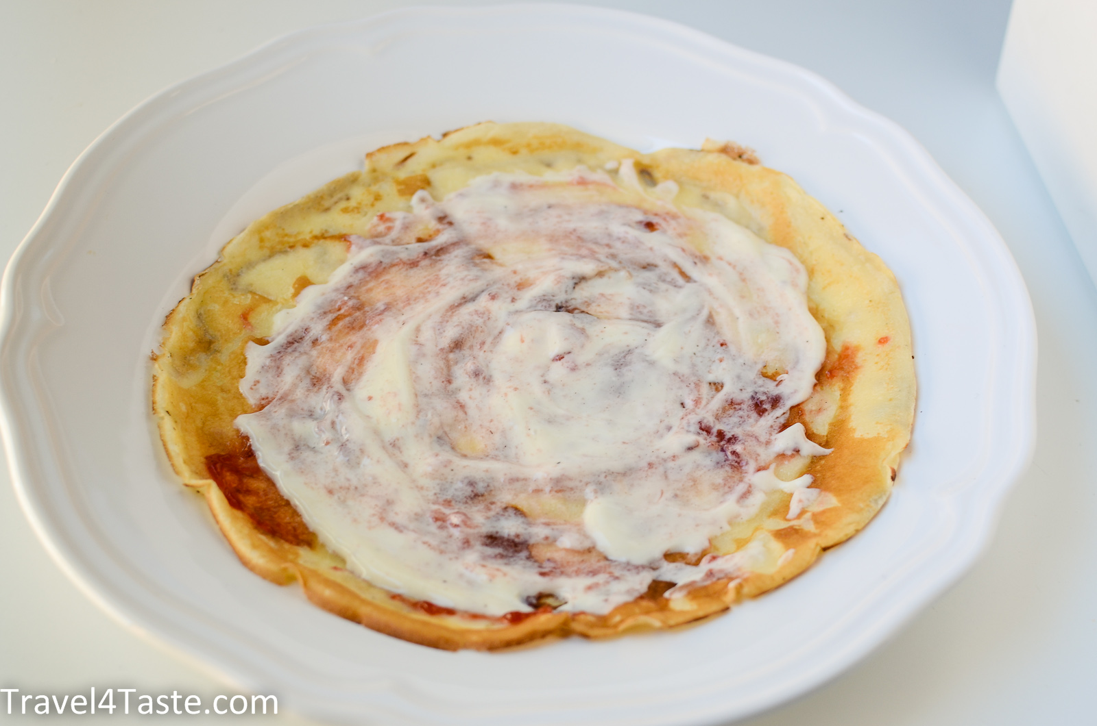 Crêpes (Pancakes) with Strawberry Jam & Yogurt | Travel For Taste